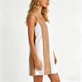 Color Block Elegant Mini Dress for Women Summer Loose Square Neck ...