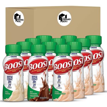BOOST Very High Calorie Nutritional Drink, Variety Pack, 530 Calories ...