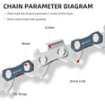 5 Pack 14 Inch Chainsaw Chain 52 Drive Links .050" Gauge, 3/8" Pitch ...