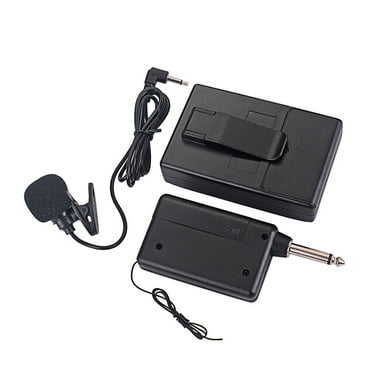 Lavalier Lapel Collar Clip-on FM Wireless Microphone System Voice ...