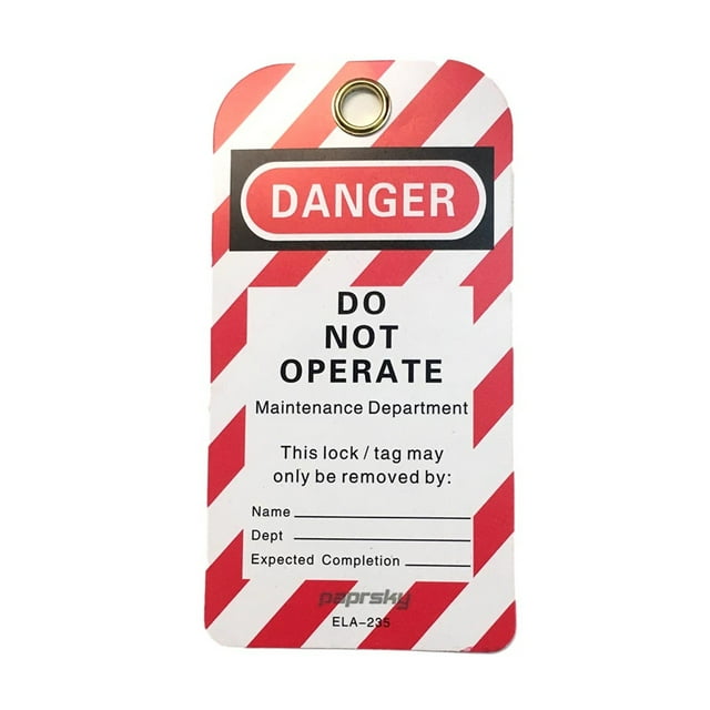 Danger Tags PS-Loto-Tag-D Pack of 50 (Brand : Paprsky , Colour : Red ...