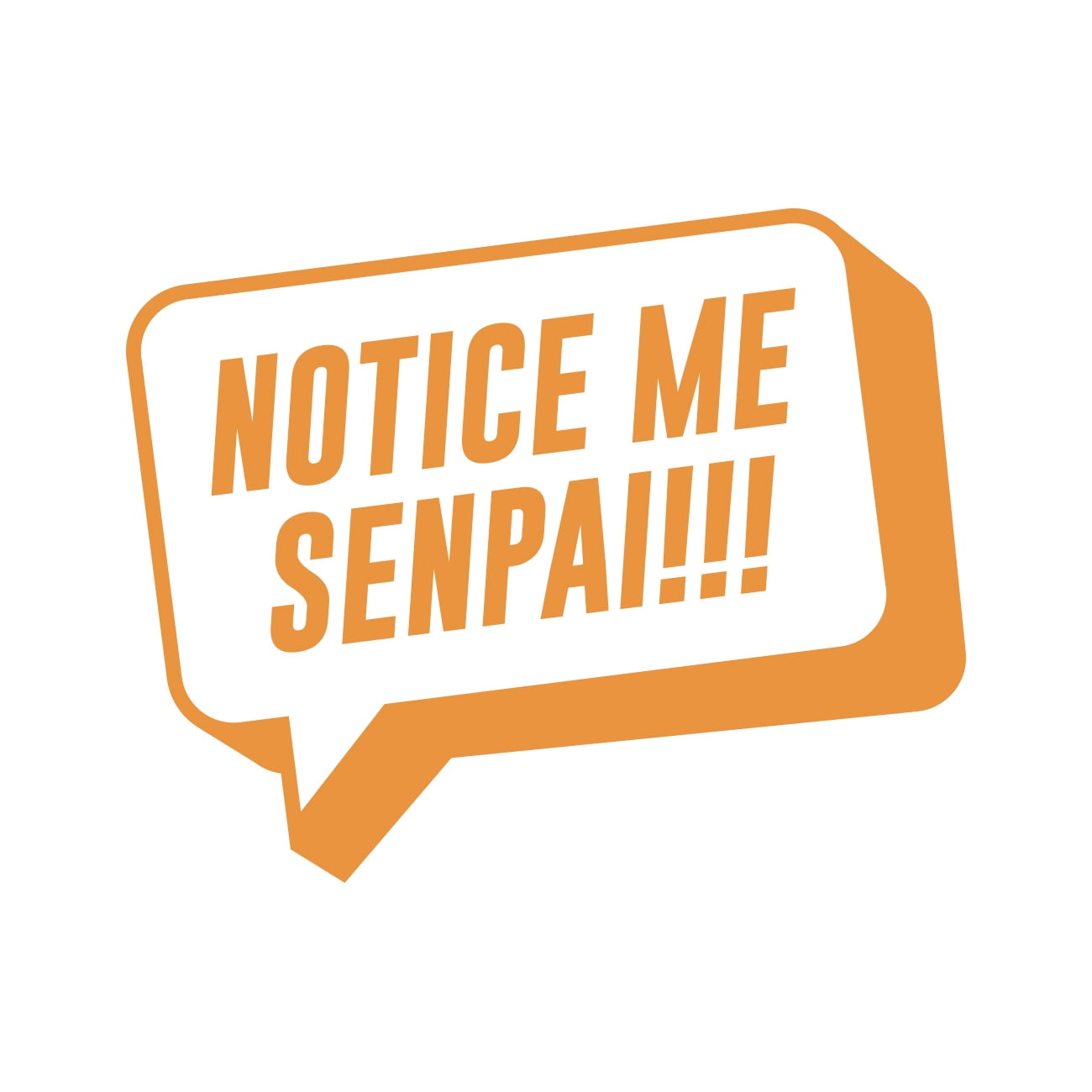 Notice Me Senpai ! Sticker Decal Die Cut - Self Adhesive Vinyl ...