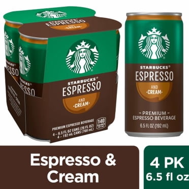 Starbucks Doubleshot Espresso & Cream Premium Coffee Drink, 6.5 fl oz ...