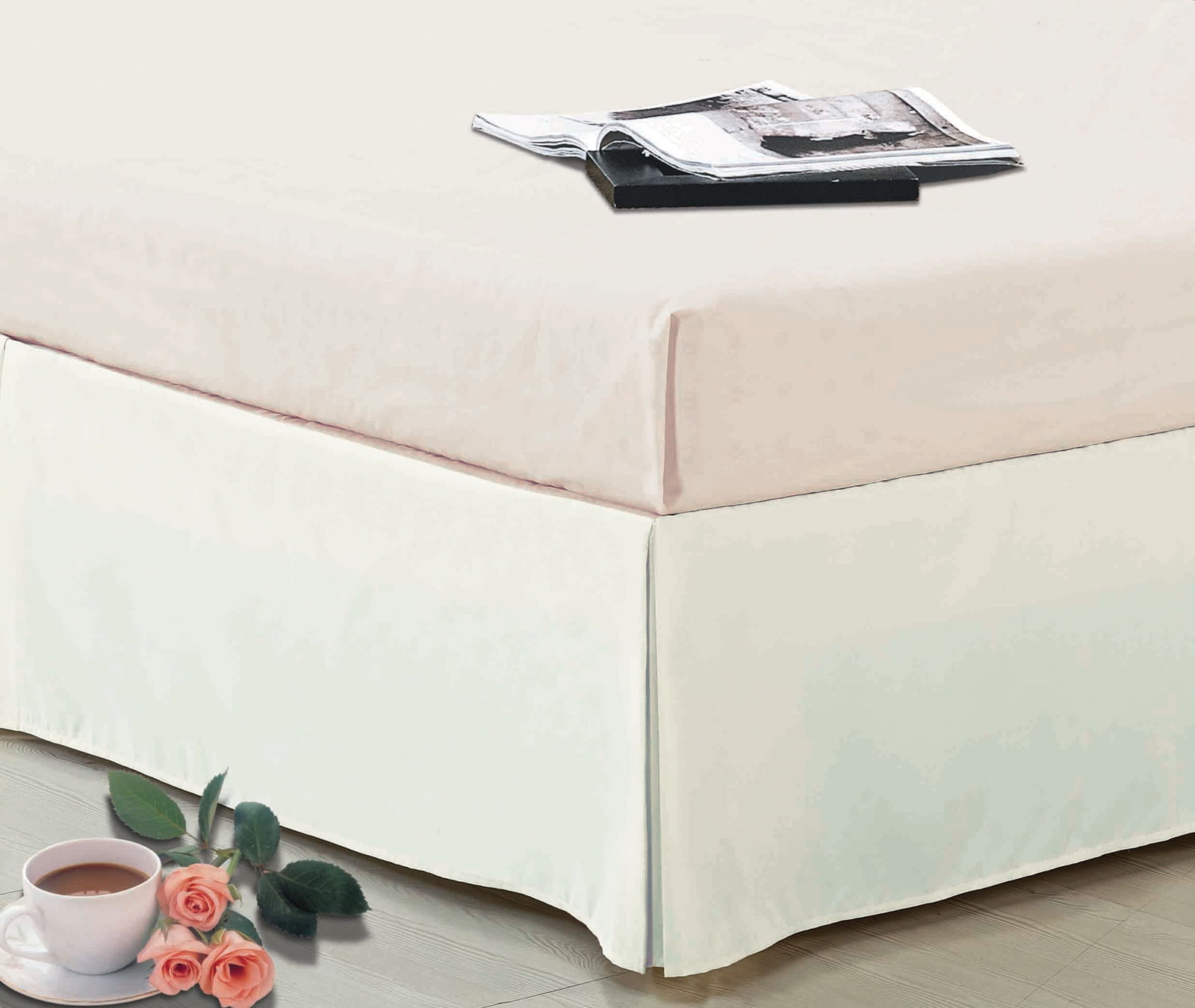 14" Drop Pleated Dust Ruffle Bed Skirt Box Spring Cover Machine Wash ...