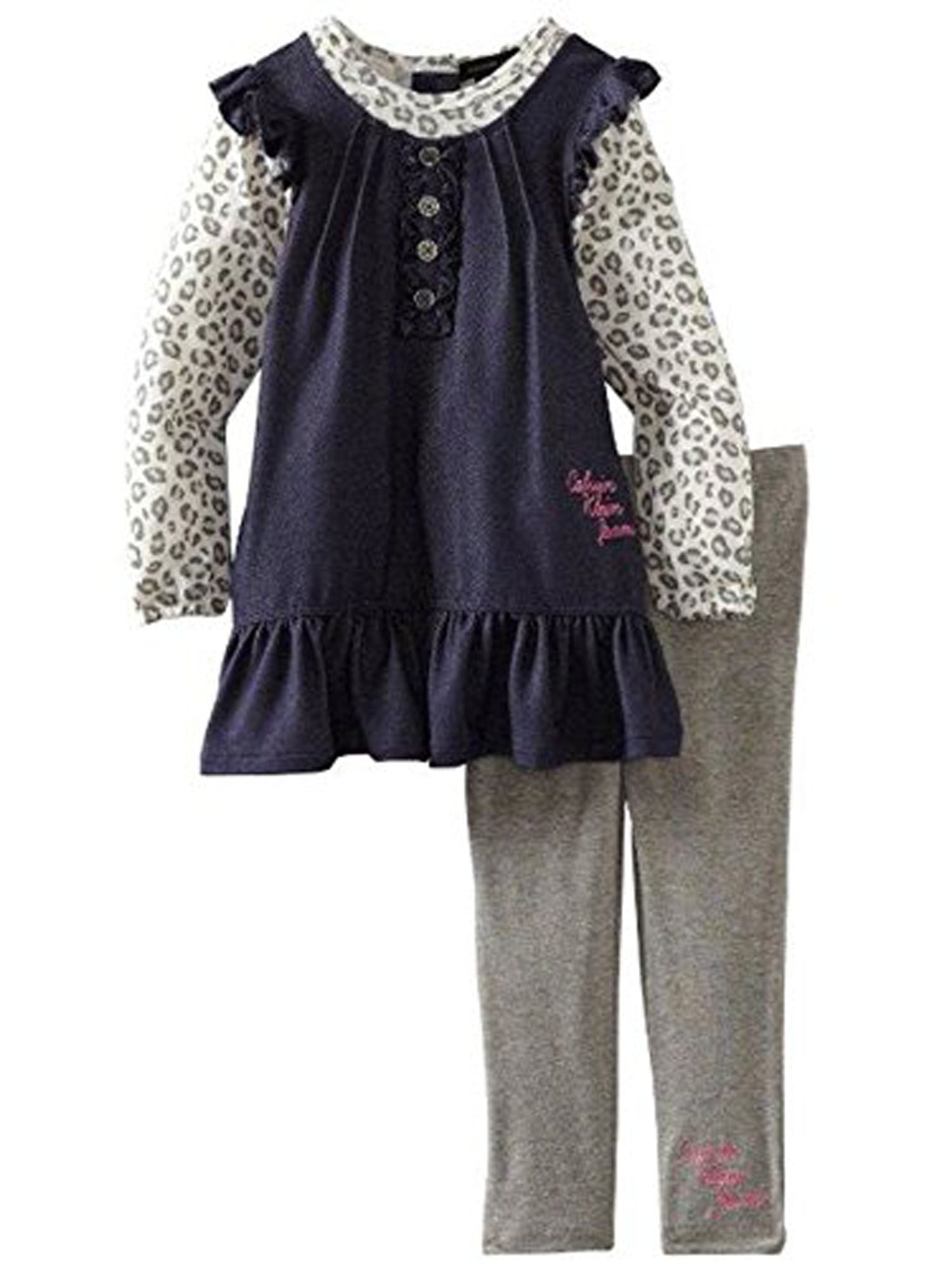 Toddler Little Girl's Denim Tunic with Leggings, Size: 4T - FREE ...