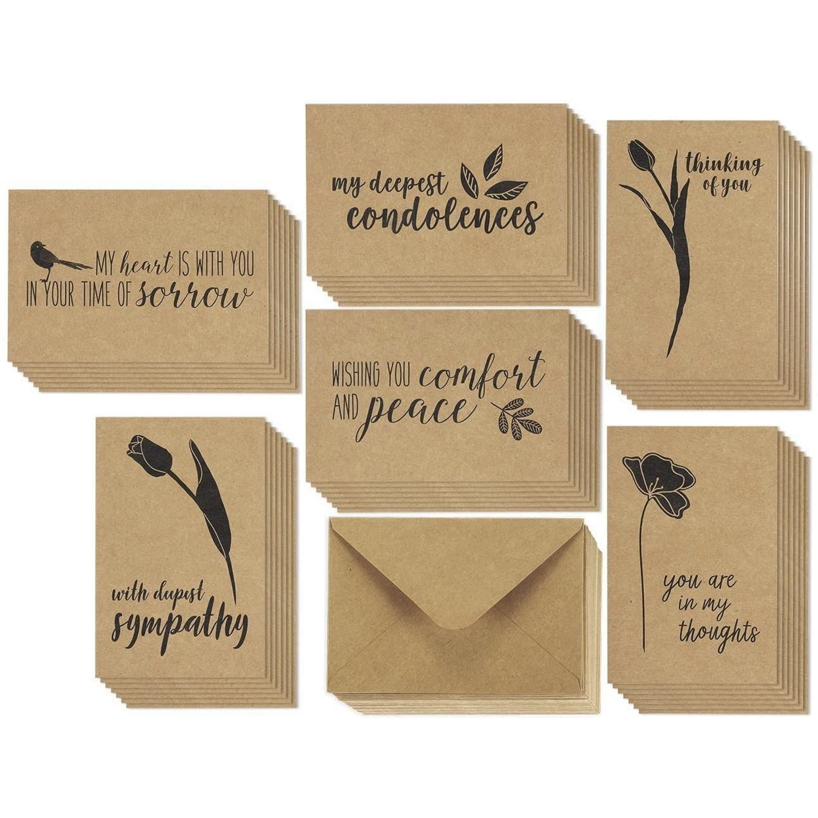 Buy Sympathy Cards - 36-Pack Sympathy Cards Bulk, Greeting Cards ...