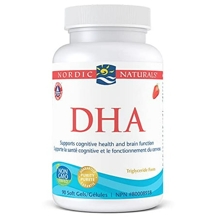 Nordic Naturals DHA Omega-3 - Brain Support Supplement, Strawberry ...
