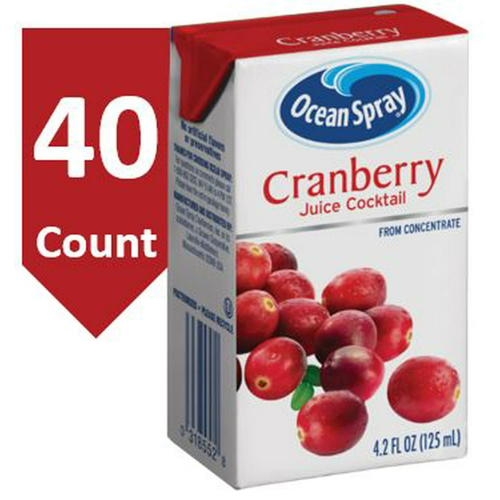 Ocean Spray Cranberry Juice Cocktail Juice Drink 423 Fl Oz Drink Boxes 40 Count