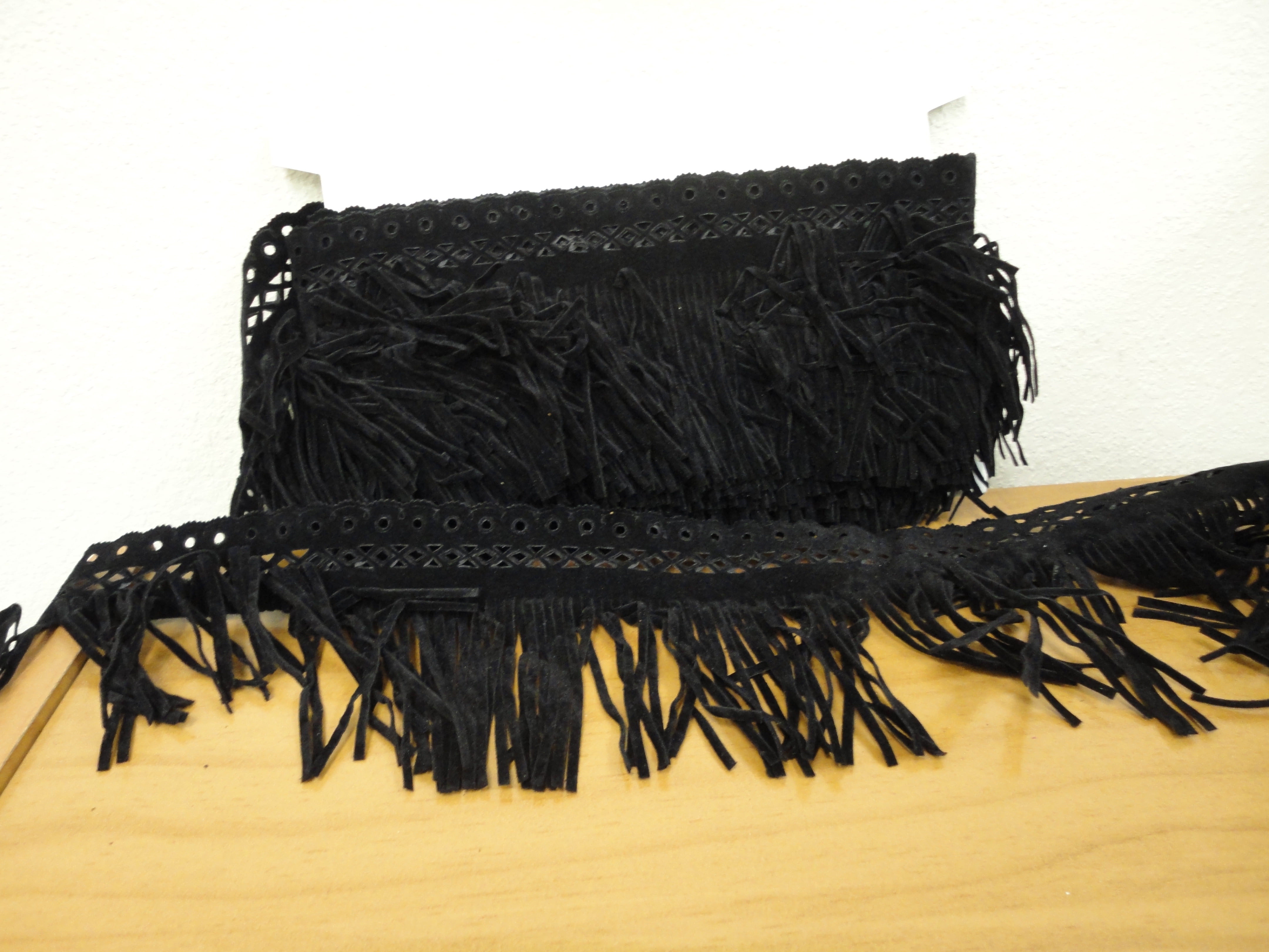 Charmed Black faux Suede Fringe; 5YDS - Walmart.com