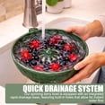 Self-Spinning Berry Washing Bowl, Ceramic Fruit Washer Colander with ...