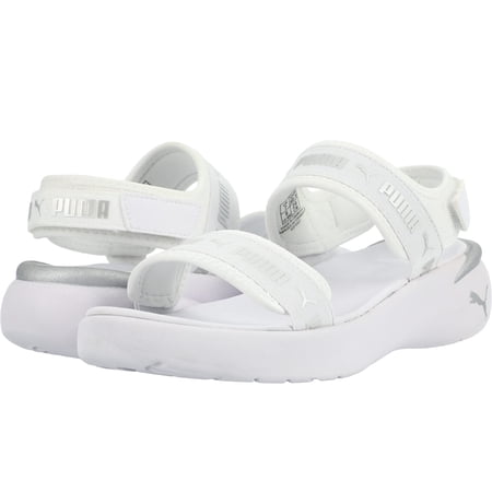 PUMA Sportie Sandal Puma White/Metallic Silver 7 B (M) | Walmart Canada