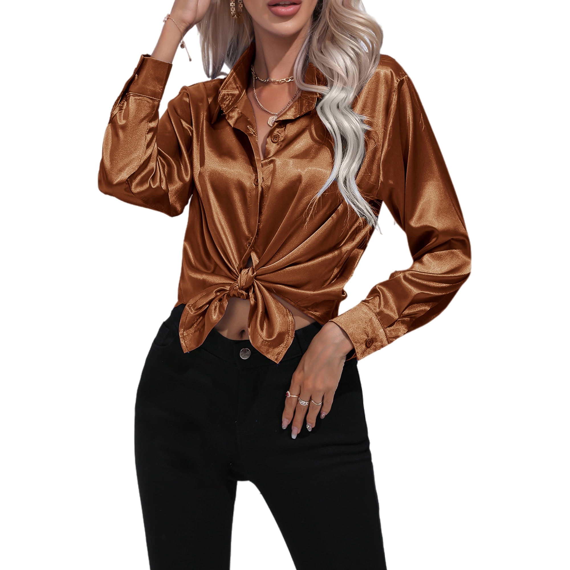 Click here for Sexy Dance Ladies Shirts Lapel Blouse Button Down... prices