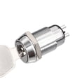 19mm 2 Positions Key Locking Push Button Switch With 2 Keys ON-OFF ...