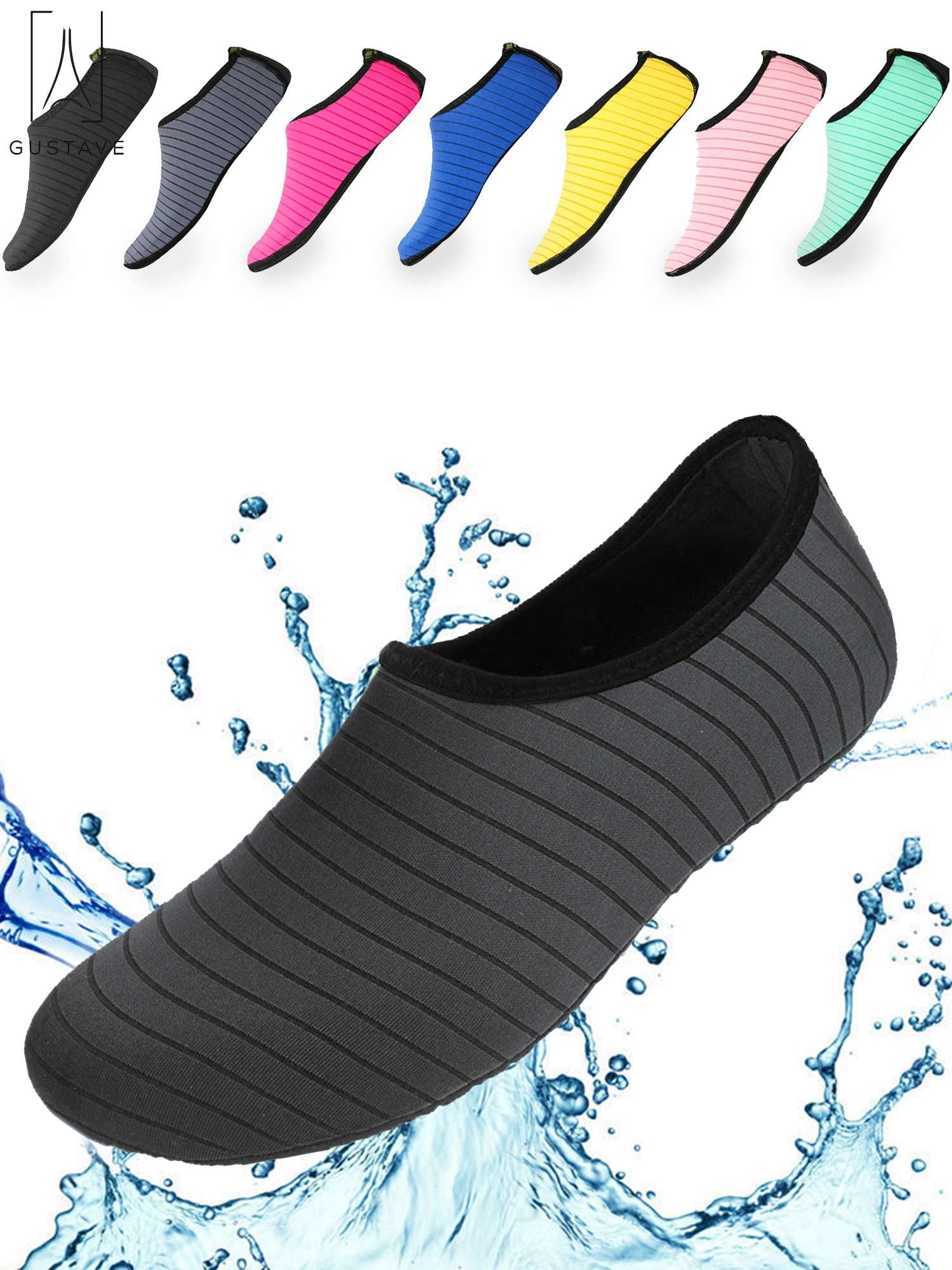 Gustave Unisex Barefoot Water Skin Shoes Strip Beach Sock Quick-Dry ...