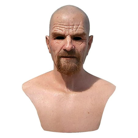 Breaking Bad Old Man Disguise Full Mask Halloween Cosplay Headgear ...