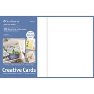 Strathmore Creative Cards, Full Size, Fluorescent White with Deckle, 50 ...