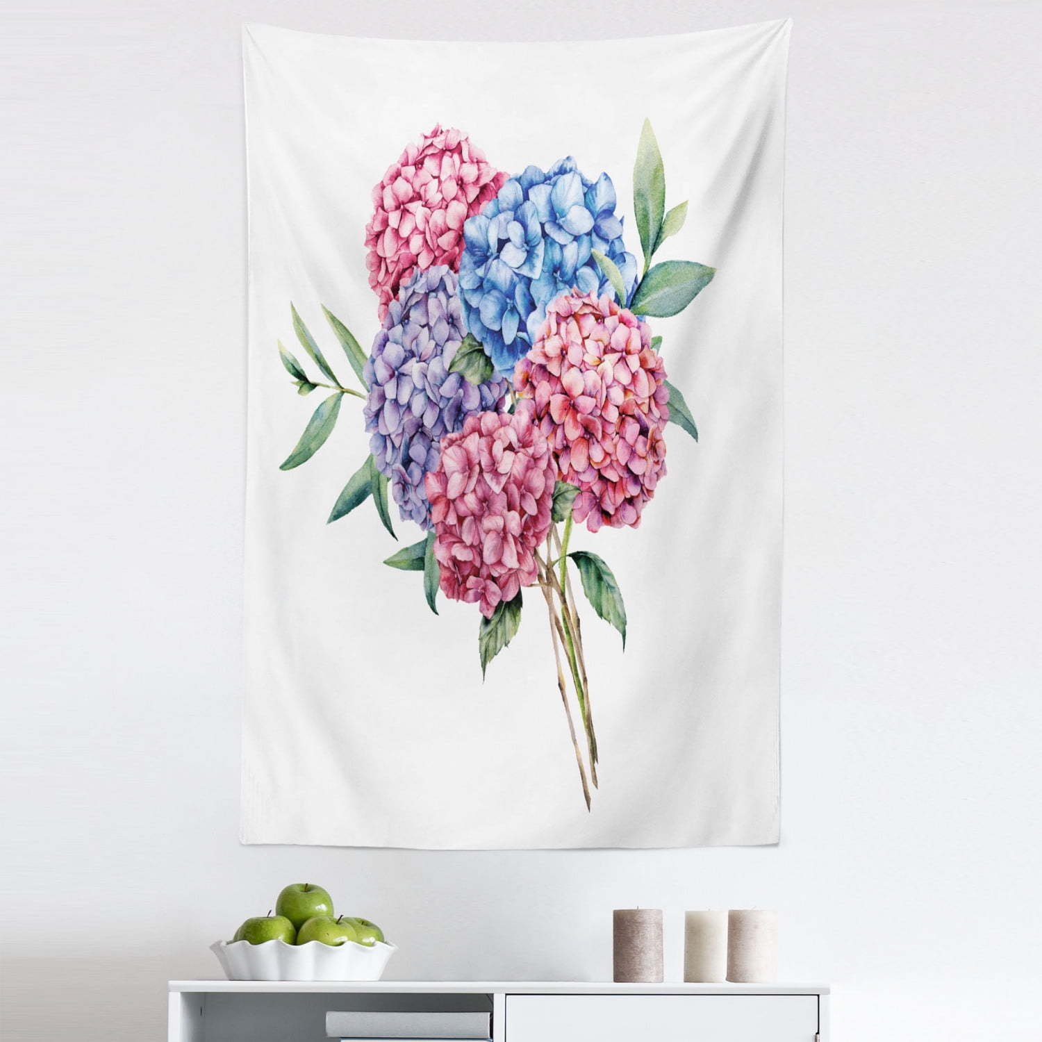 Hydrangea Tapestry, Romantic Nature Spring Bouquet of Watercolor ...