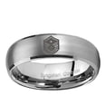 Air Force Chief Master Sergeant Brushed Gray Dome Tungsten Ring 10MM ...