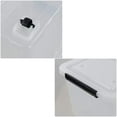 35 Quart Plastic Storage Bin, 4 Packs, Latching Storage Box with Wheels ...
