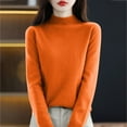 Womens Sweaters Womens Semi Turtleneck Sweater Long Sleeve Solid Color Pullover With A Base