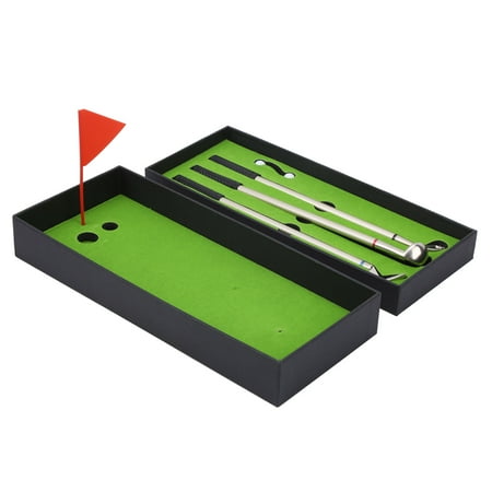 Haofy Mini Desk Games Box Green Driving Range With Club Pens Balls Flag ...
