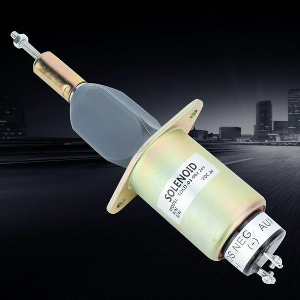 Engine Stop Solenoid,24V Steel Housing Engine Shutoff Solenoid Engine Shutoff Solenoid Top-Notch ...