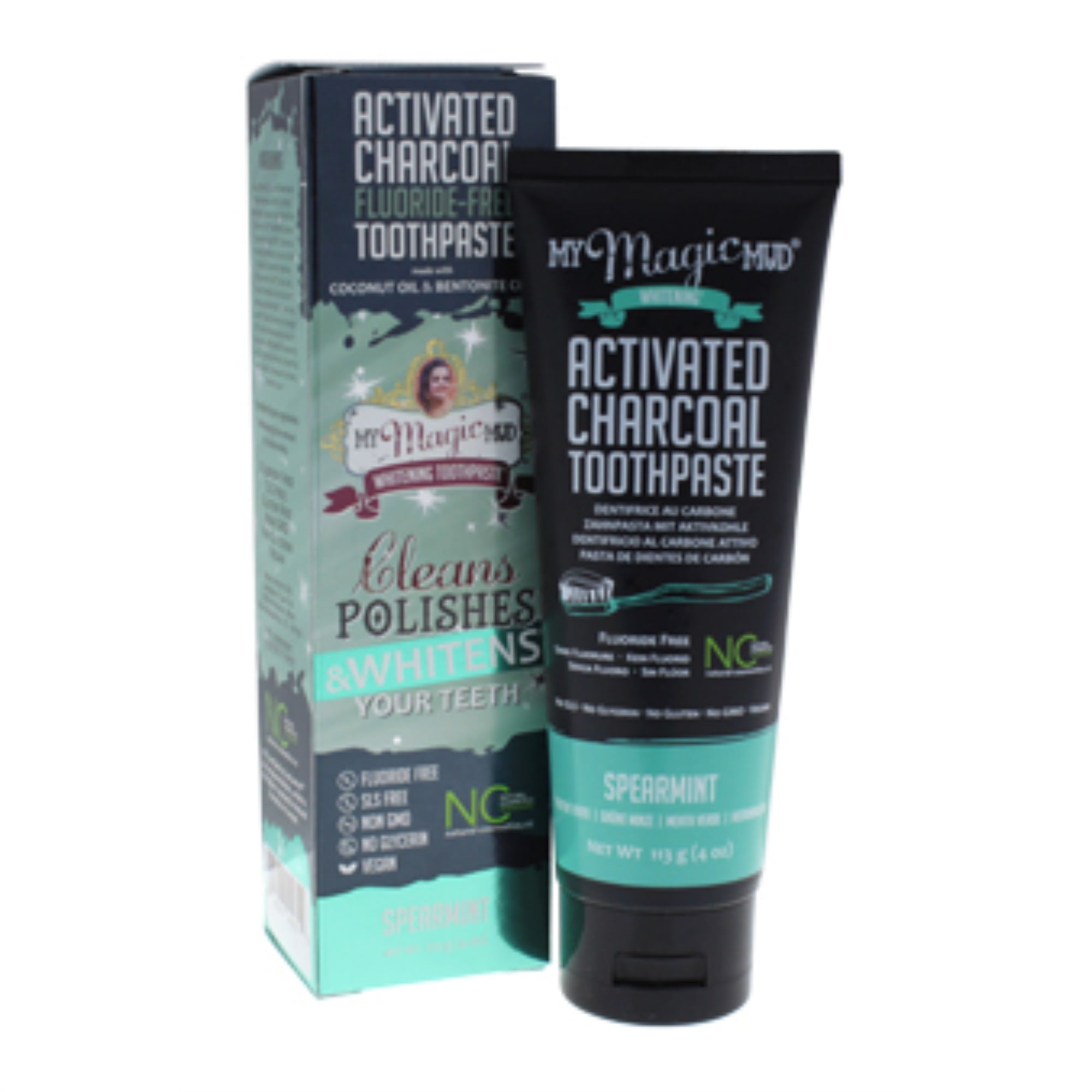 My Magic Mud - Activated Charcoal Toothpaste, Natural, Whitening ...