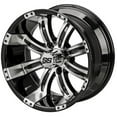 LSI Casino 15" Golf Cart Wheels/Rims Black/Machined E-Z-GO & Club Car ...