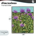 Stupell Industries Ruby Throated Hummingbird & Beebalm Gray Framed ...