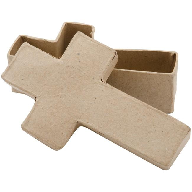 Paper Mache Cross Box 5 Inches - Walmart.com