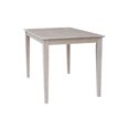 Solid Wood 30"x 48" Dining Table in Washed Gray Taupe - Walmart.com