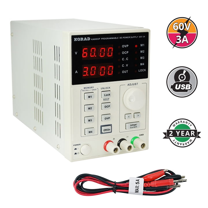 KORAD KA6003P - Programmable Precision Variable Adjustable 60V, 3A DC Linear Power Supply ...
