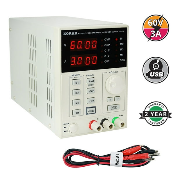 KORAD KA6003P - Programmable Precision Variable Adjustable 60V, 3A DC Linear Power Supply ...