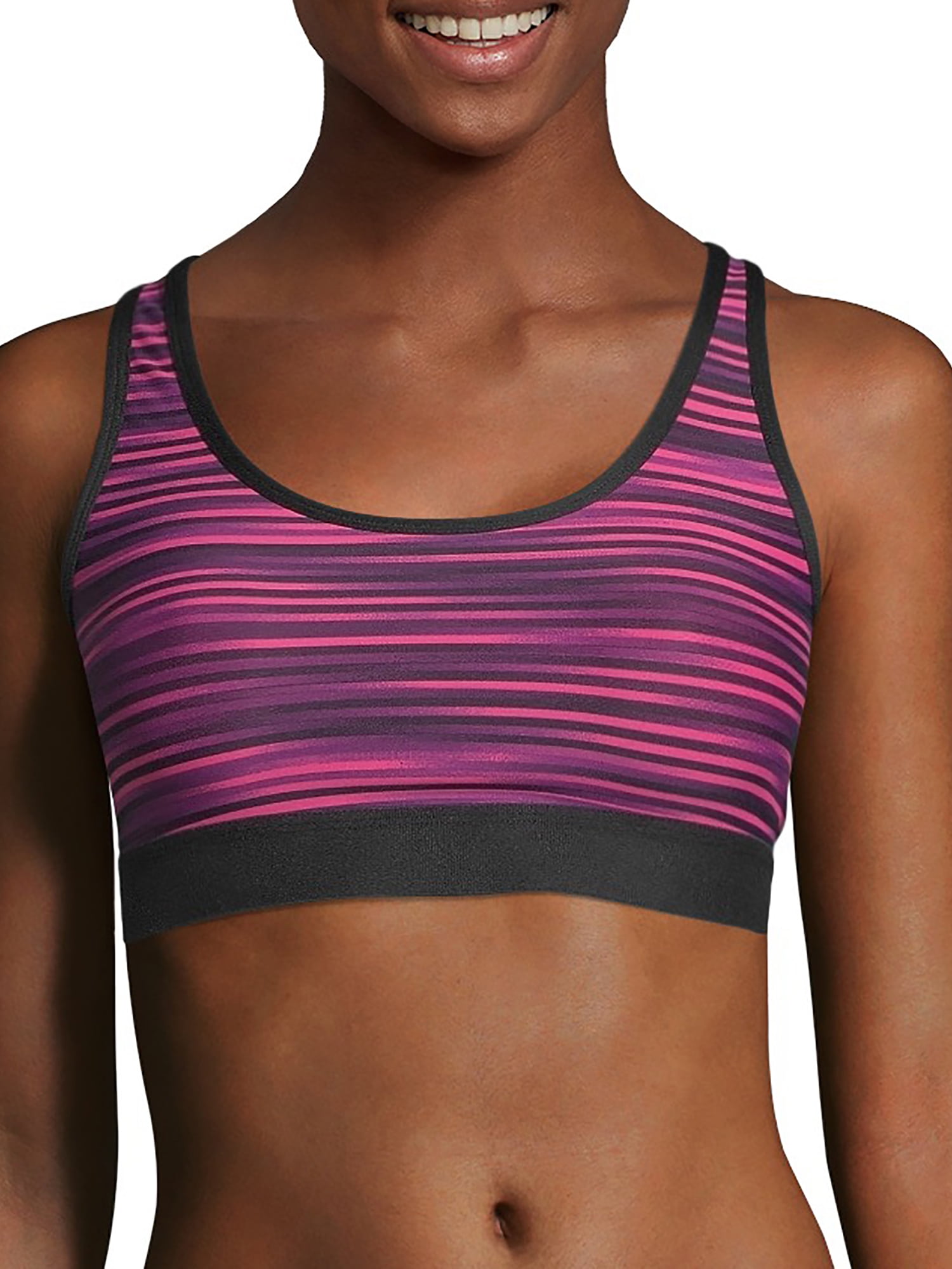 Hanes Sport Womens Racerback Compression Sports Bra