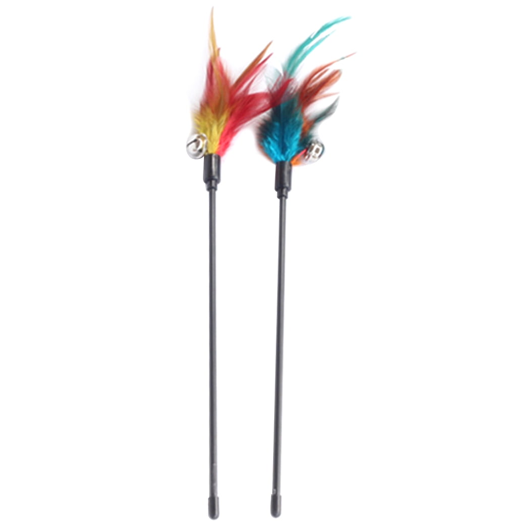 Click here for Nobrand 2pcs Pet Teaser Toy Fake Feather Bell Deco... prices