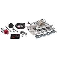 Edelbrock 8126 Chrome Steel Fuel Line Kit with 3/8 Barb Fitting ...
