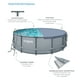 Funsicle 16 ft Oasis Above Ground Swimming Frame Pool, Round, Age 6 ...