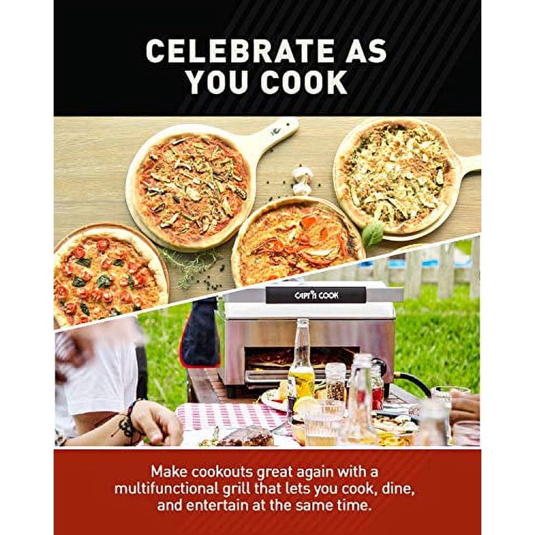 CAPT'N COOK OvenPlus Portable Gas Pizza Oven Double Cooking