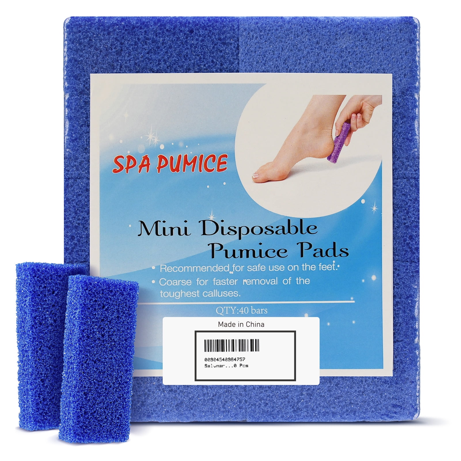Salvmary Blue Mini Disposable Pumice Stone for feet Hard Skin Calluses ...