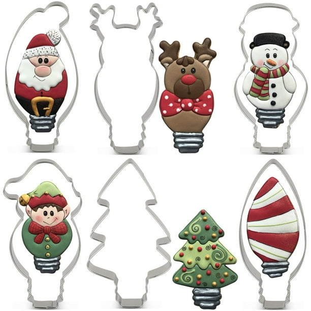 HTOOQ Christmas Lights Decoration Cookie Cutter Set HTOOQ 6 Piece HTOOQ ...