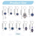 1Box 10Pcs 10 Styles Turkish Blue Resin Pendant Keychain for Keychain ...