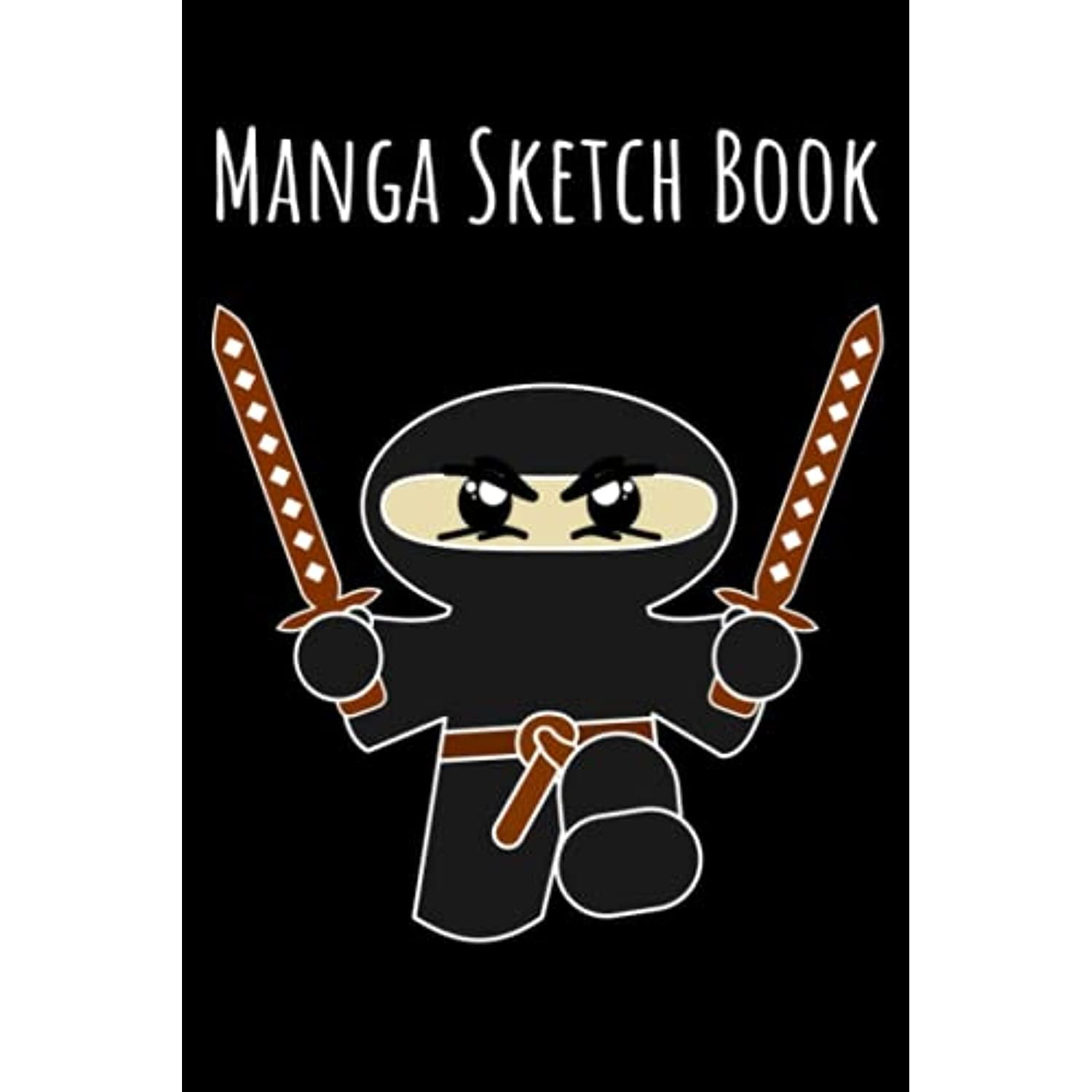 Drawing Chibis - Manga Sketch Book: 6 x 9, 100 Black and White Chibi ...