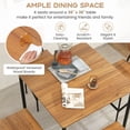 5 Pieces Industrial Dining Table Set with Counter Height Table and 4 ...