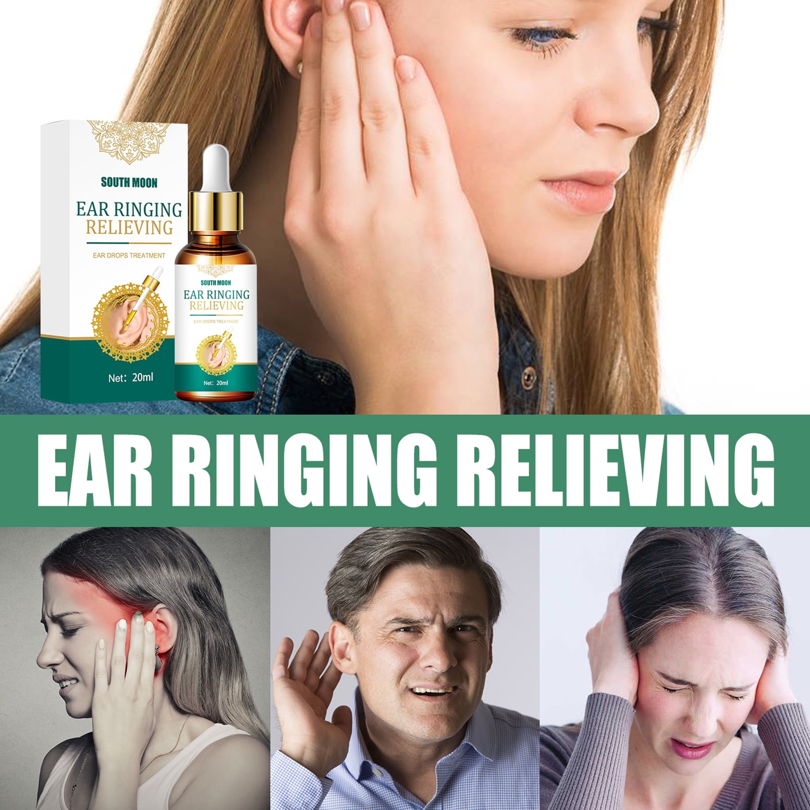 Buy Walmeck South Moon 20ml Ear Ringing Relieving Ear Drops Tinnitus