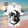 Black Dragon Hawaiian Shirt, Mythical Dragon Summer Shirt, 3D Hawaiian ...