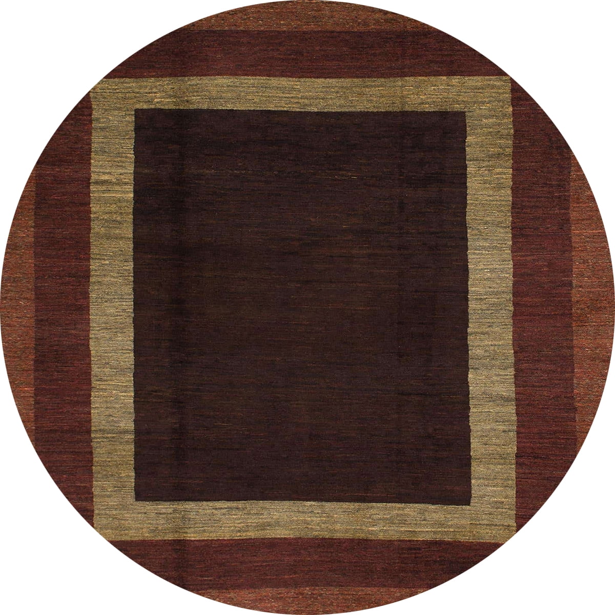 Ahgly Company Indoor Round Abstract Red Abstract Area Rugs, 8' Round ...