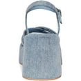 Steve Madden Womens Crazy 30 Denim Criss-Cross Wedge Sandals - Walmart.com
