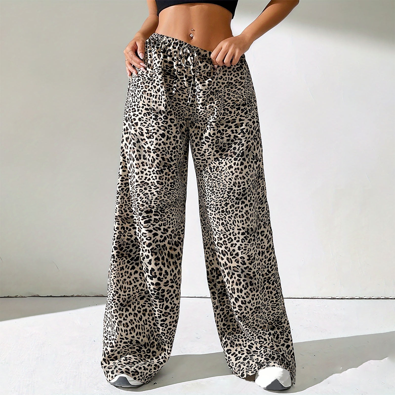 Click here for Lovzfmll Womens Pants  Loose Casual Retro Leopard... prices