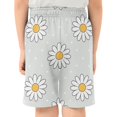 BZSMCE Adjustable Drawstring Casual Shorts With Daisy Polka Dots ...