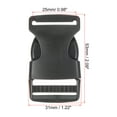 Uxcell Plastic Buckles 16 Pack Quick Side Release Clips Black 25mm ...